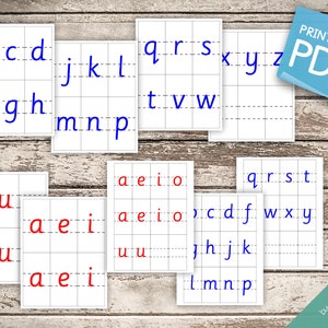 MOVABLE ALPHABET • Printable Montessori Cards • Alphabet Flash Cards ...