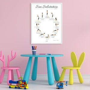 SUN SALUTATION POSTER (yoga Poses Part 1) • Montessori Poster ...