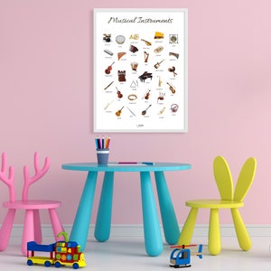 MUSICAL INSTRUMENTS POSTER • Montessori Poster • Montessori Educational ...