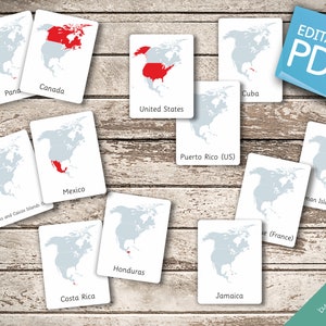 BUNDLE SOUTH AMERICA (flags, Maps) • 35 Montessori Cards • Flash Cards ...