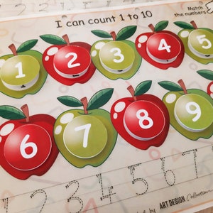 Count 1 to 10 Activity Busy Book Printable Preschool Homeschool ...