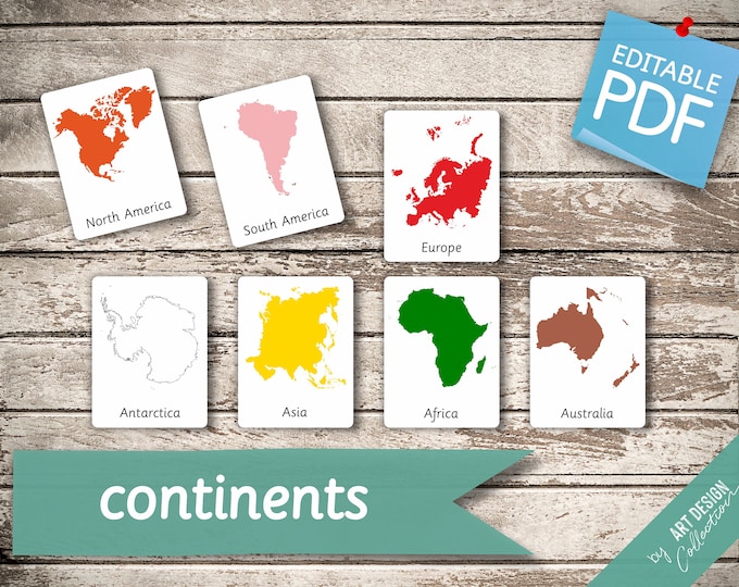 DESERT ANIMALS • 24 Editable Montessori Cards • Flash Cards ...