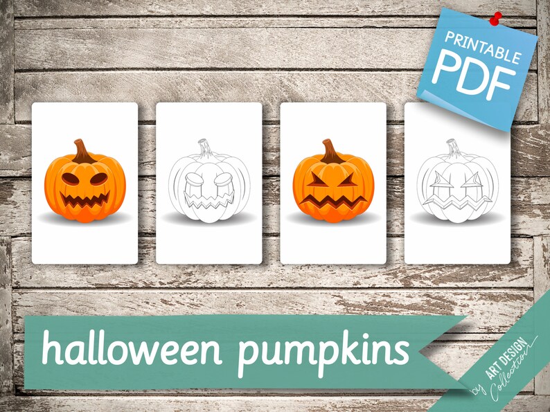 HALLOWEEN PUMPKINS 48 Montessori Cards Flash Cards - Etsy