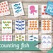 COUNTING FISH (1 to 20) • 20 Editable Montessori Cards • Flash Cards ...