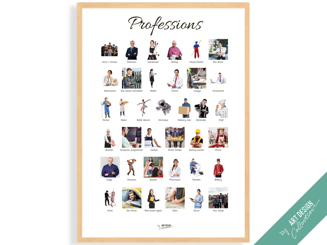 PROFESSIONS POSTER Montessori Poster Montessori - Etsy