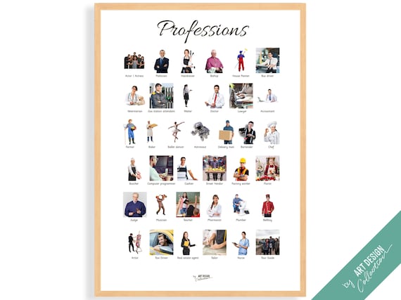 PROFESSIONS POSTER Montessori Poster Montessori | Etsy