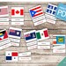 BUNDLE NORTH AMERICA flags, Maps 83 Montessori Cards Flash Cards ...