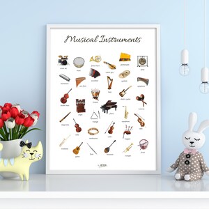 MUSICAL INSTRUMENTS POSTER • Montessori Poster • Montessori Educational ...