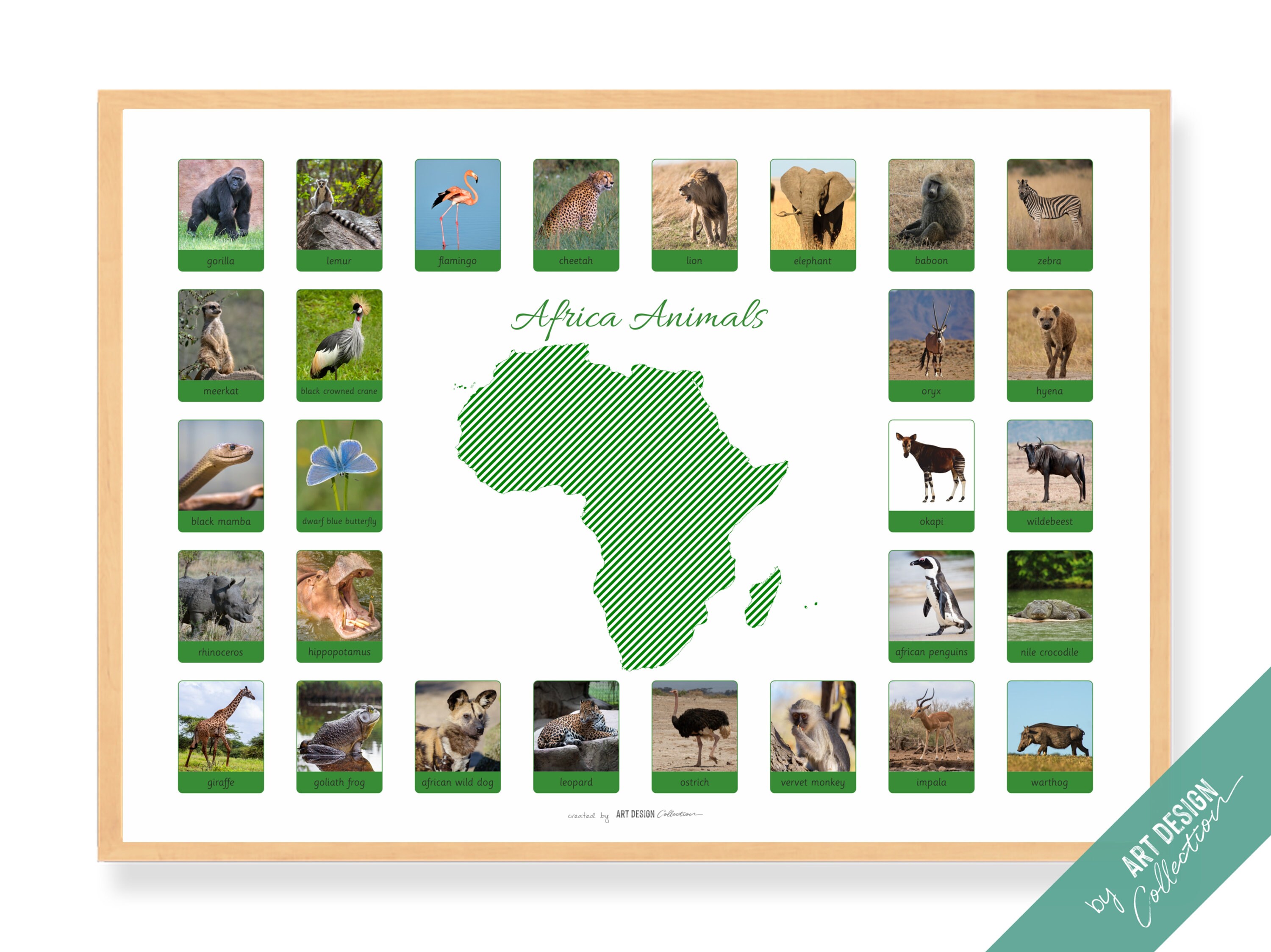 WORLD ANIMALS 7 Poster • Montessori Poster • Montessori Educational ...