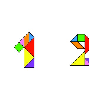 Tangram Numbers, Abstract Wall Art, Printable Wall Art Decor ...