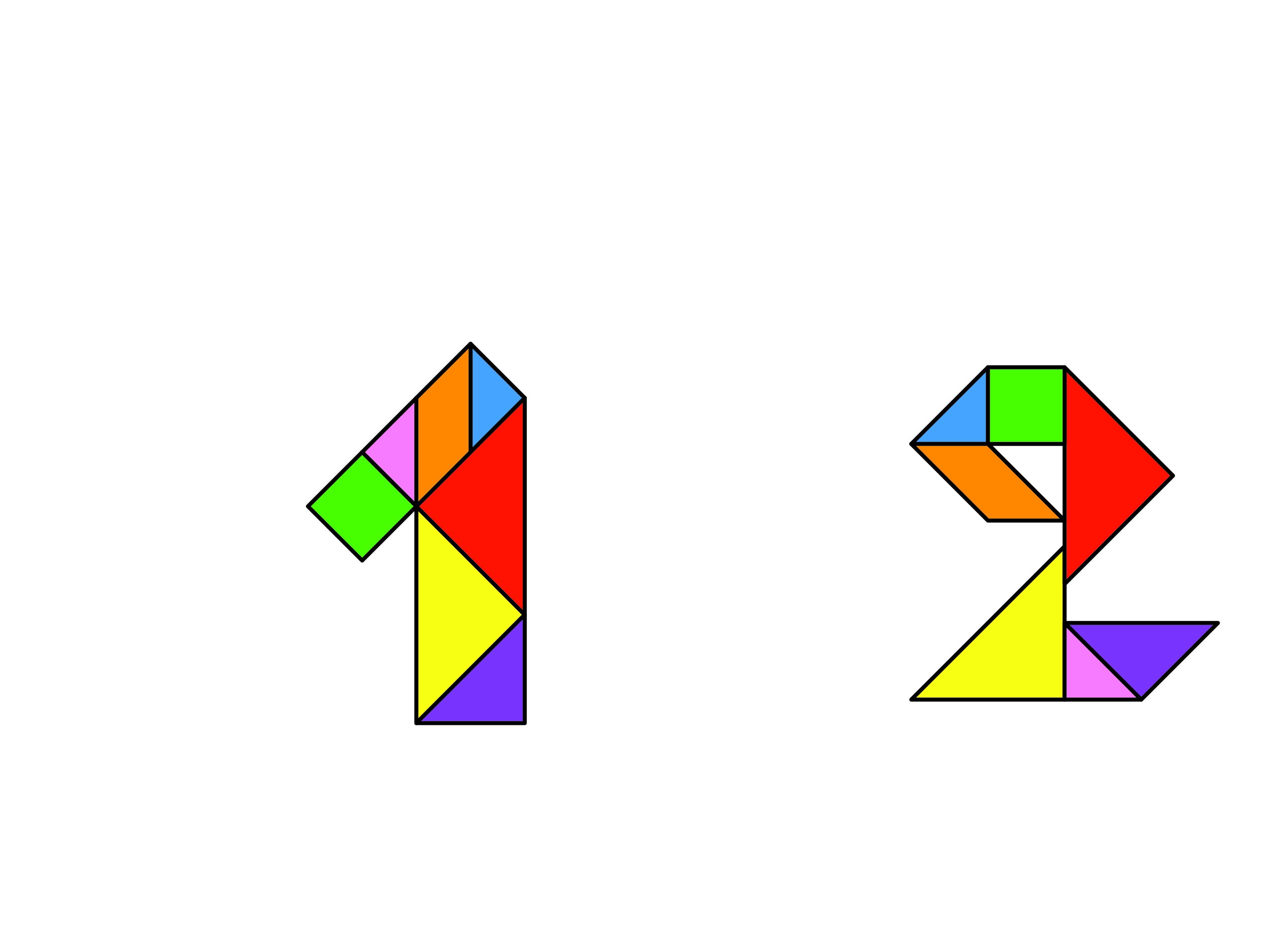 Tangram Numbers Abstract Wall Art Printable Wall Art Decor - Etsy