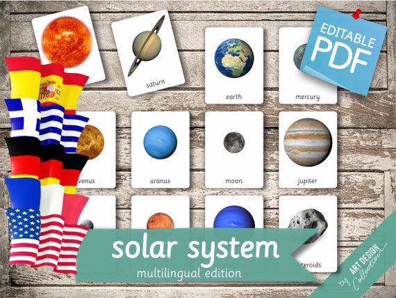 SOLAR SYSTEM MULTILINGUAL Edition 13 English French | Etsy