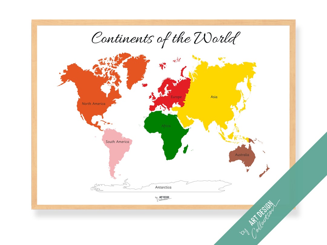 CONTINENTS of the WORLD POSTER • Montessori Poster • Montessori ...