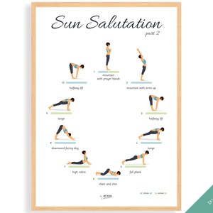 SUN SALUTATION POSTER (yoga Poses Part 2) • Montessori Poster ...