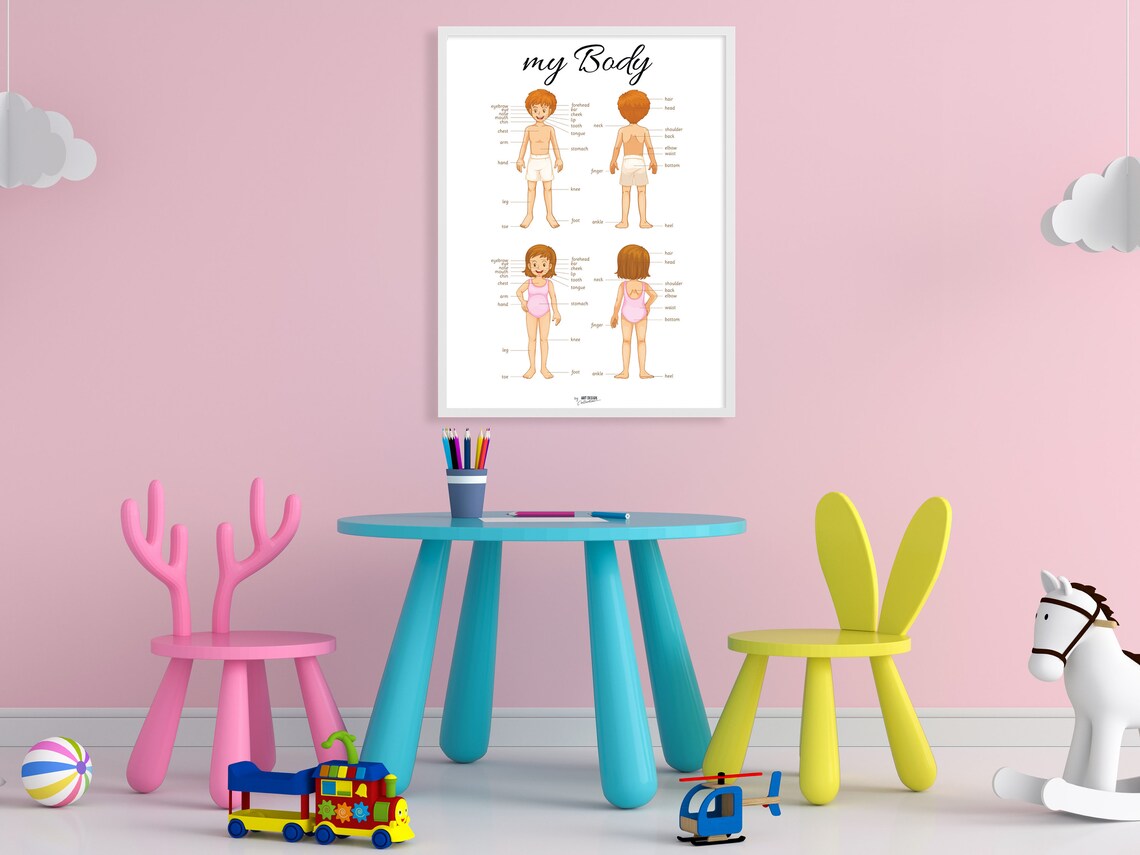 MY BODY POSTER Montessori Poster Montessori Educational - Etsy