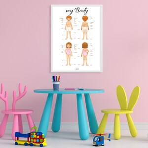 MY BODY POSTER • Montessori Poster • Montessori Educational ...