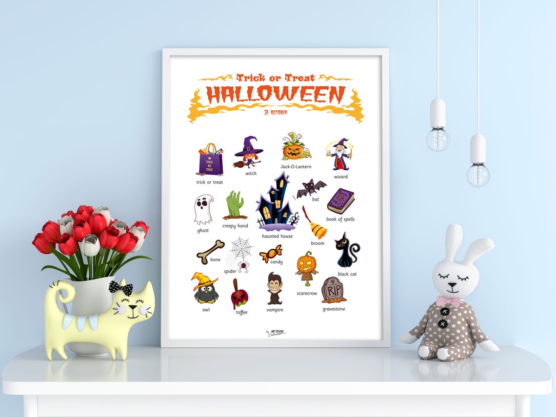 HALLOWEEN POSTER Montessori Poster Montessori Educational - Etsy