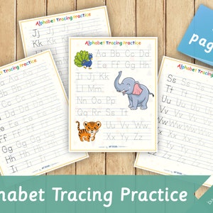Alphabet Tracing Practice Busy Book Printable Preschool Activity ...