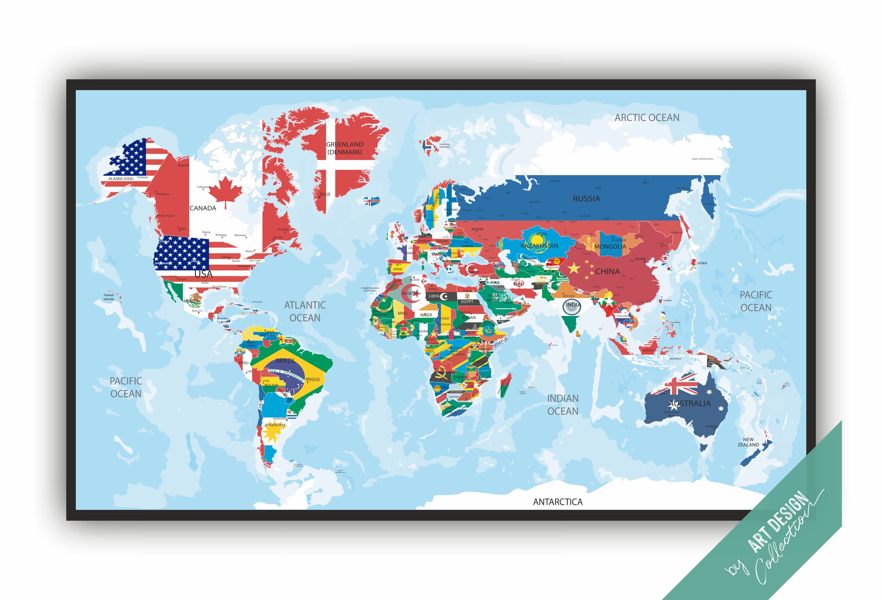 Große Politische Weltkarte