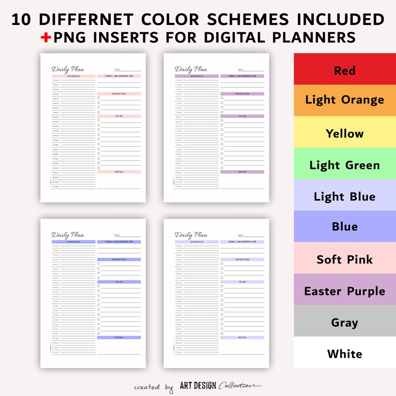 DAILY PLAN Digital Planner Planner Digital Download Budget - Etsy