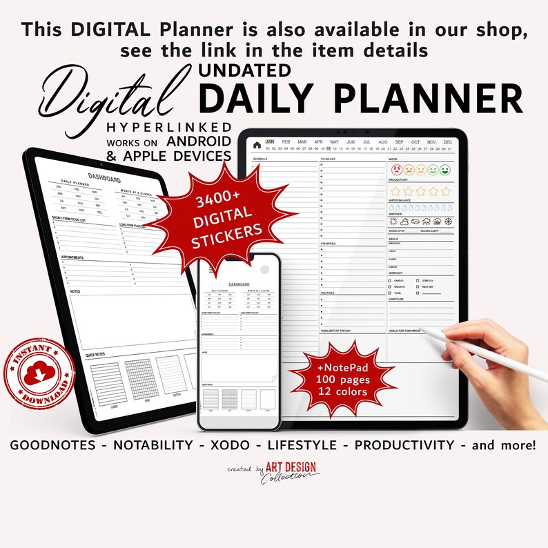Daily BUDGET Planner, Goodnotes Digital Planner Digital Finance Planner ...