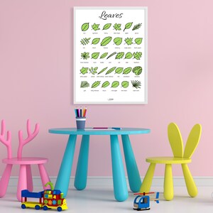 PLANT LEAVES POSTER • Montessori Poster • Montessori Educational ...