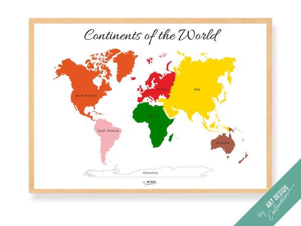 DIY Continent Map Pattern Kit printable PDF - Etsy Canada