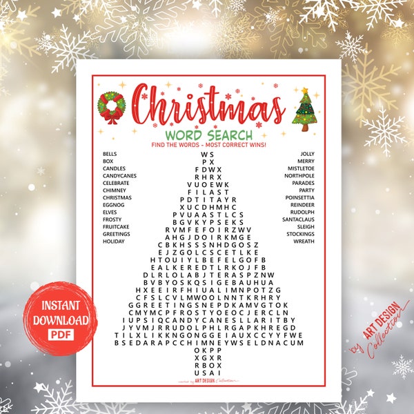 Christmas Word Tree - Etsy