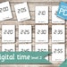 BUNDLE telling TIME Digital Time 384 Editable Montessori Cards Time ...