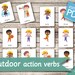 BUNDLE ACTION VERBS 62 Editable Montessori Cards Flash - Etsy