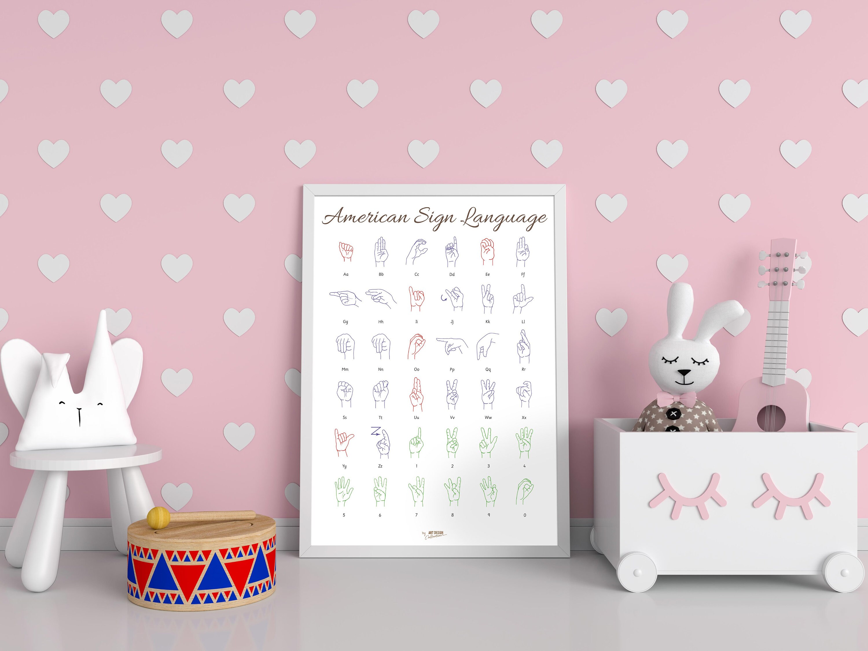 SIGN LANGUAGE COLORED • Montessori Poster • Montessori Educational ...