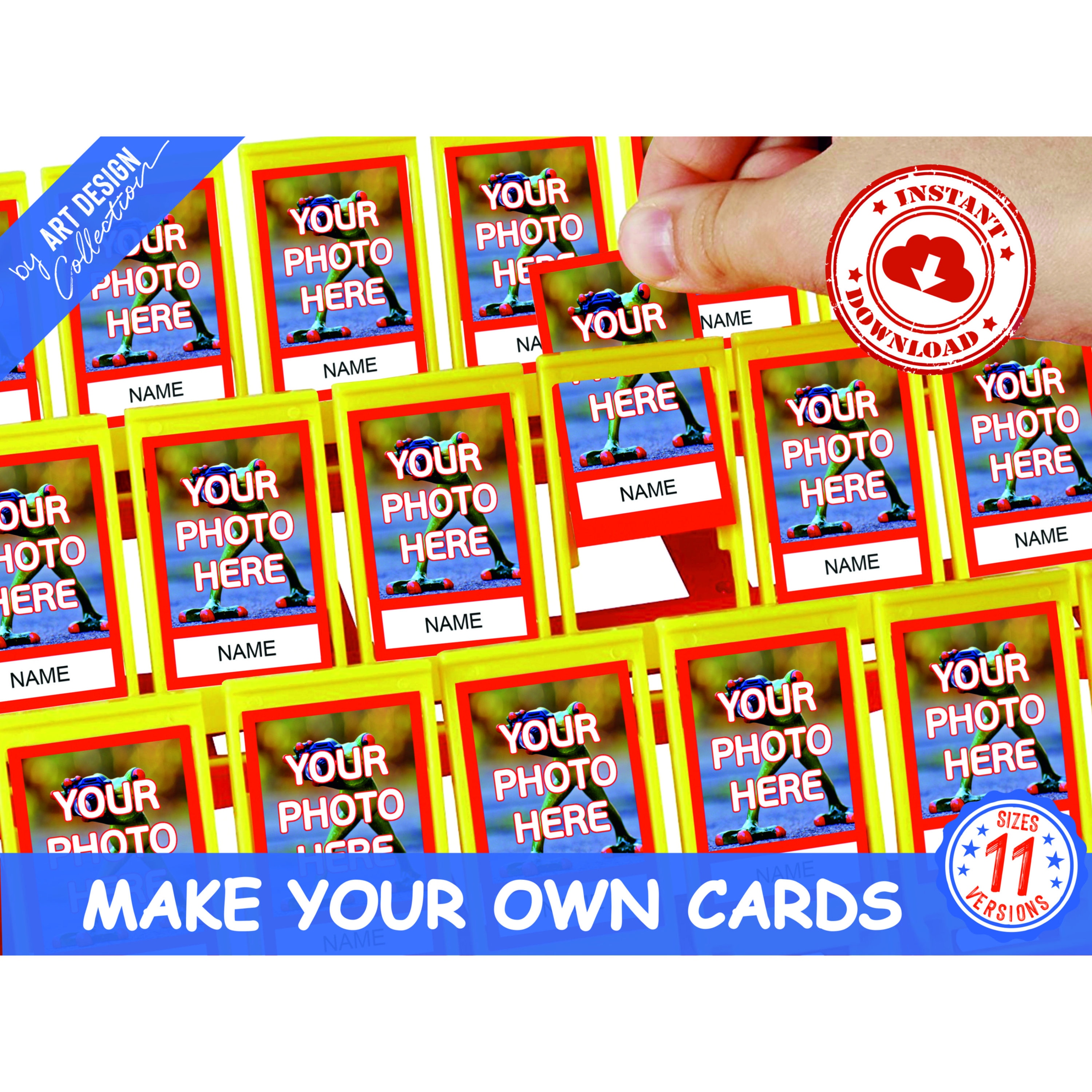 Make Your Own Cards • Custom Template Editable Insert Cards ...