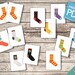 MATCHING SOCKS CARDS • 36+36 Montessori Cards • Flash Cards ...