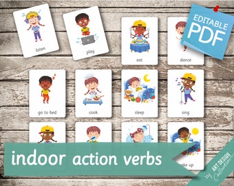 Preschool Action Cards - Etsy