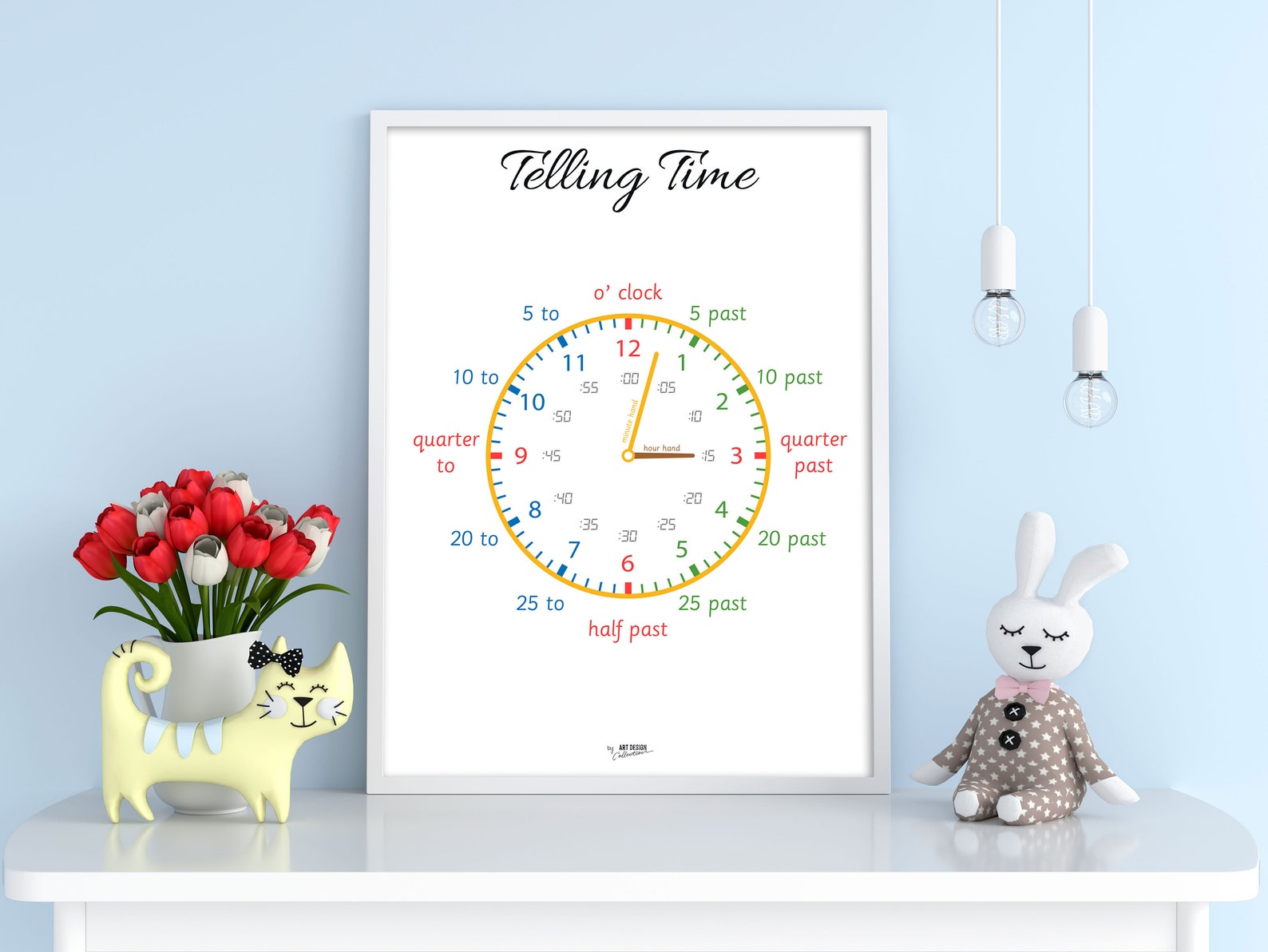 TELLING TIME 2 POSTERS Montessori Poster Montessori | Etsy