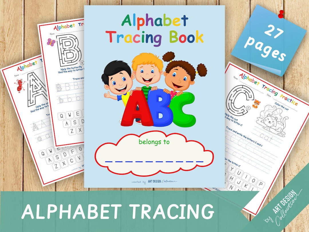 Alphabet Tracing Practice Busy Book Printable Preschool Activity ...