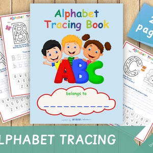 Alphabet Tracing Practice Busy Book Printable Preschool Activity ...