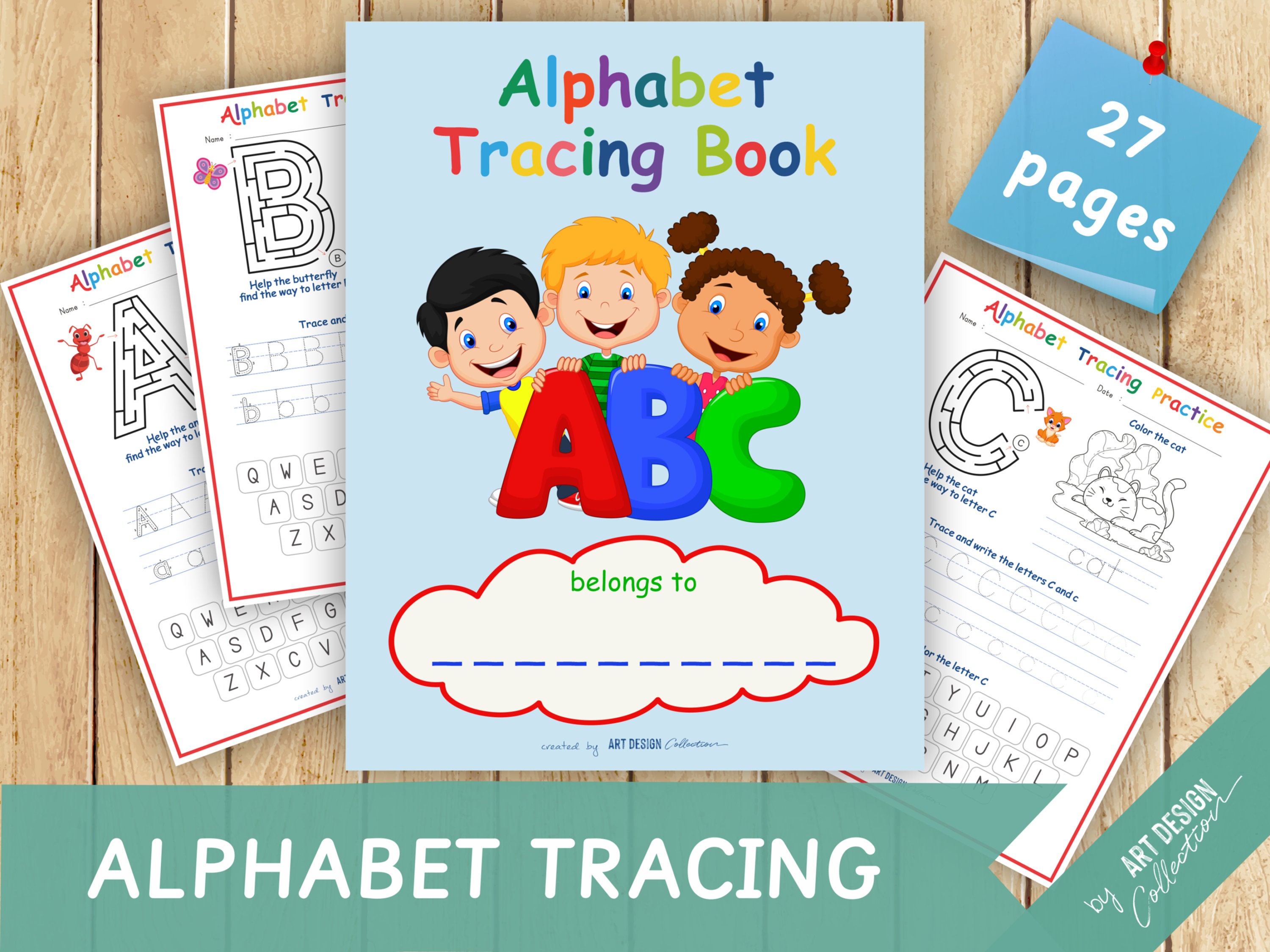 Alphabet Tracing Practice Busy Book Printable Preschool - Etsy Canada