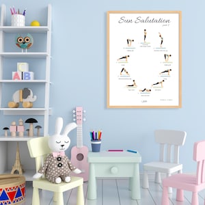 SUN SALUTATION POSTER (yoga Poses Part 2) • Montessori Poster ...