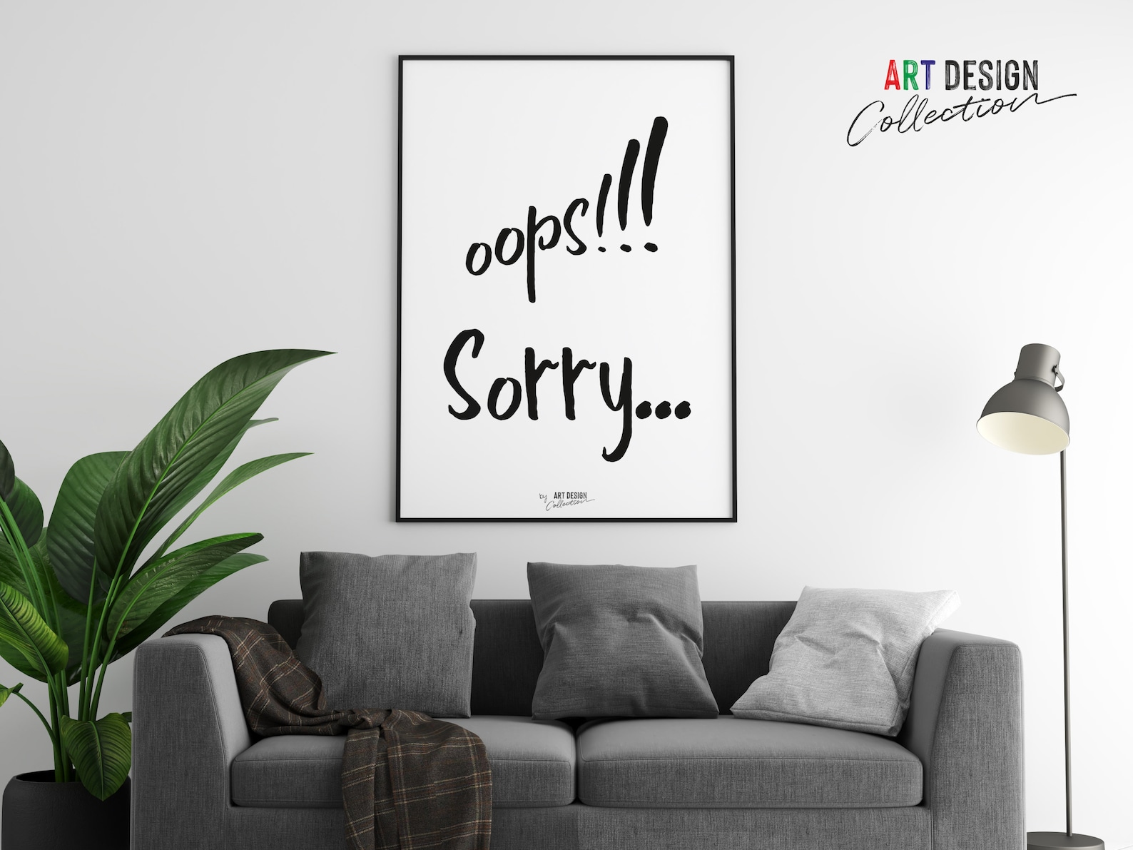 Oops Sorry Printable Wall Art Decor Downloadable Wall - Etsy