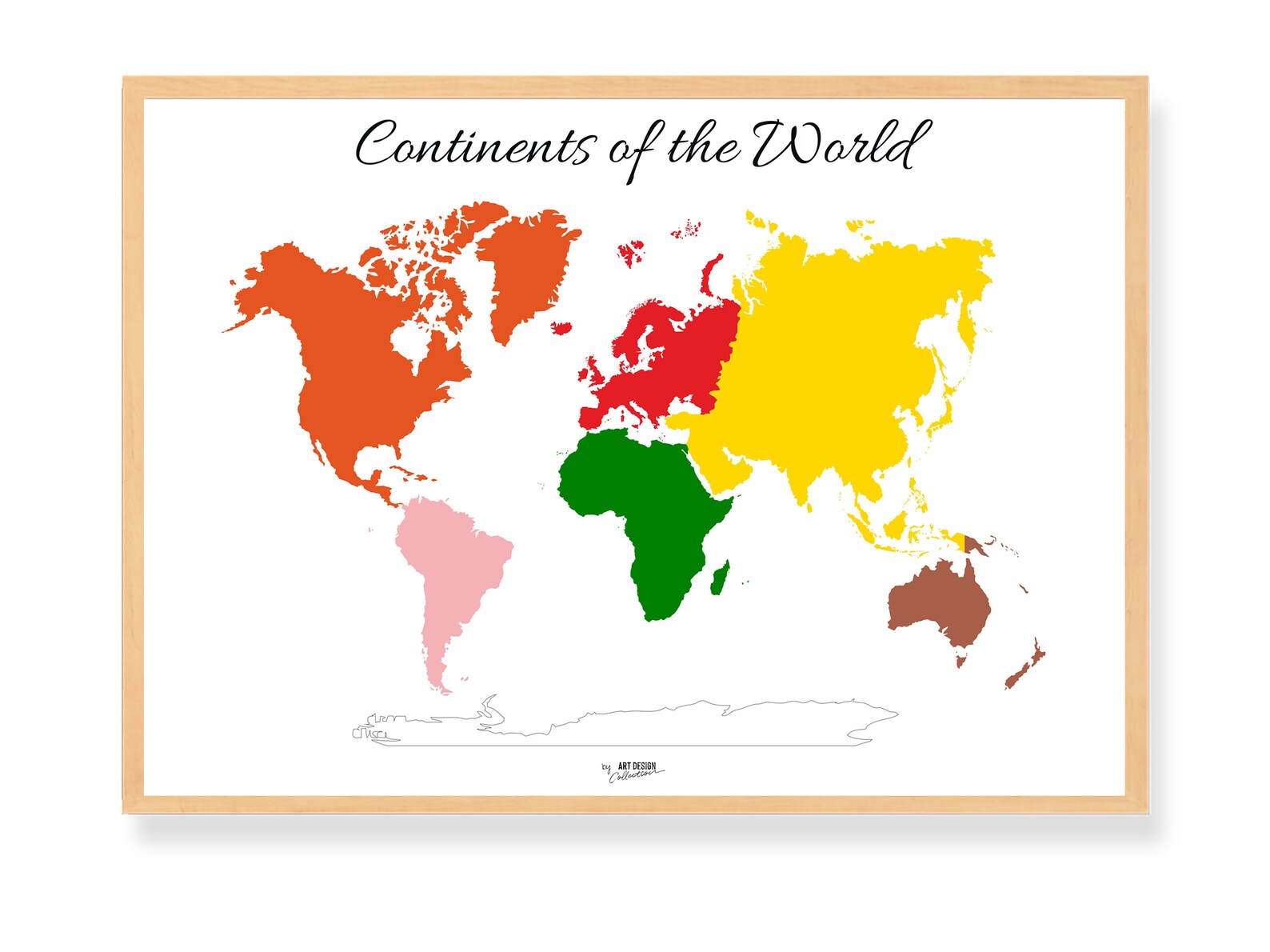 CONTINENTS of the WORLD POSTER Montessori Poster Montessori Educational ...