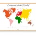 CONTINENTS of the WORLD POSTER Montessori Poster Montessori Educational ...