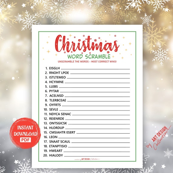 Juegos De Palabras Navideños Para Imprimir
