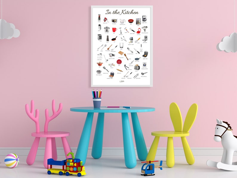 In the KITCHEN POSTER Montessori Poster Montessori - Etsy
