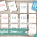 BUNDLE telling TIME Digital Time 384 Editable Montessori Cards Time ...