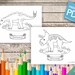 COLORING DINOSAURS • 25 Printable Dinosaurs • Flash Cards Nomenclature ...