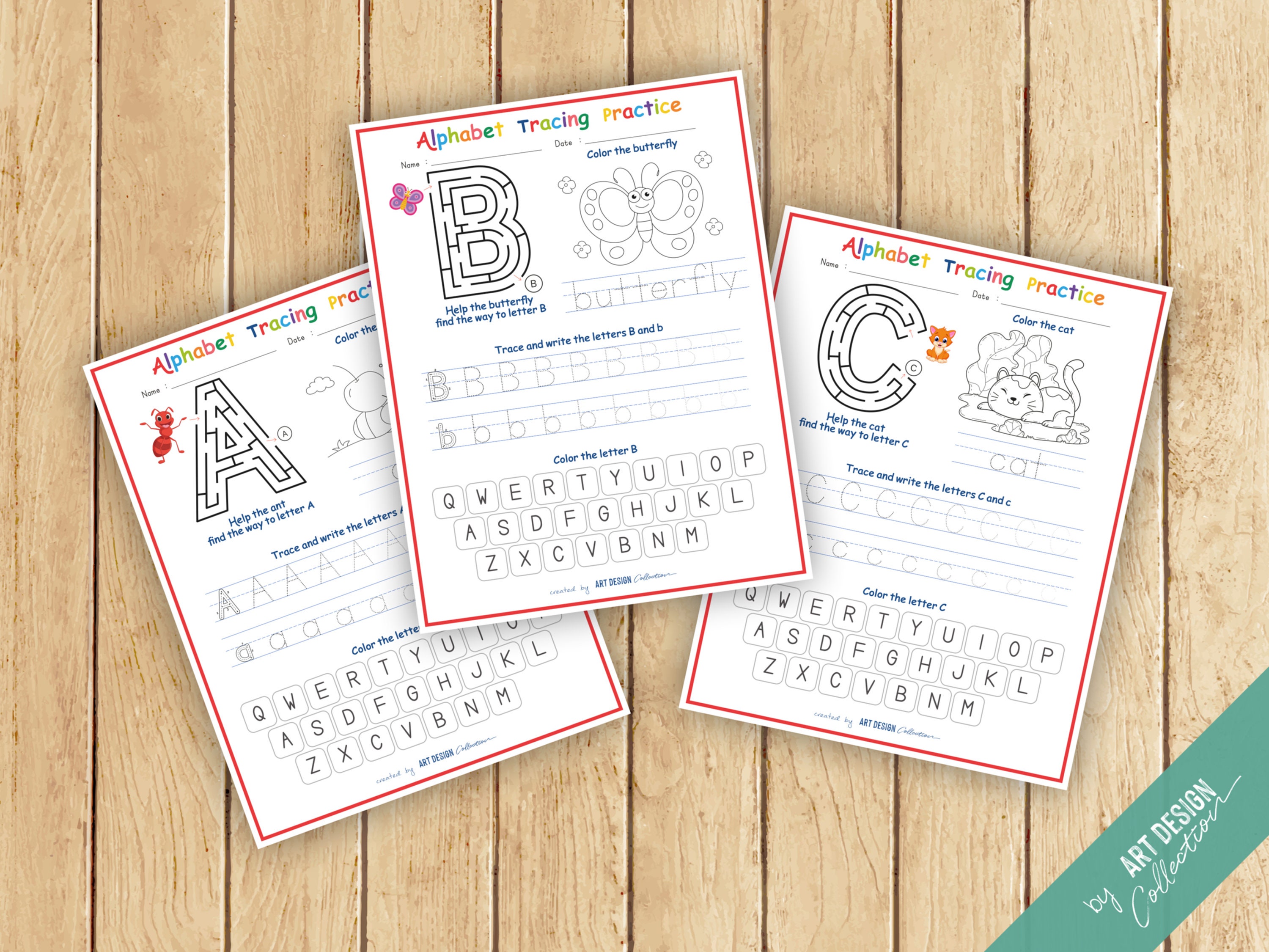 Alphabet Tracing Practice Busy Book Printable Preschool - Etsy Canada