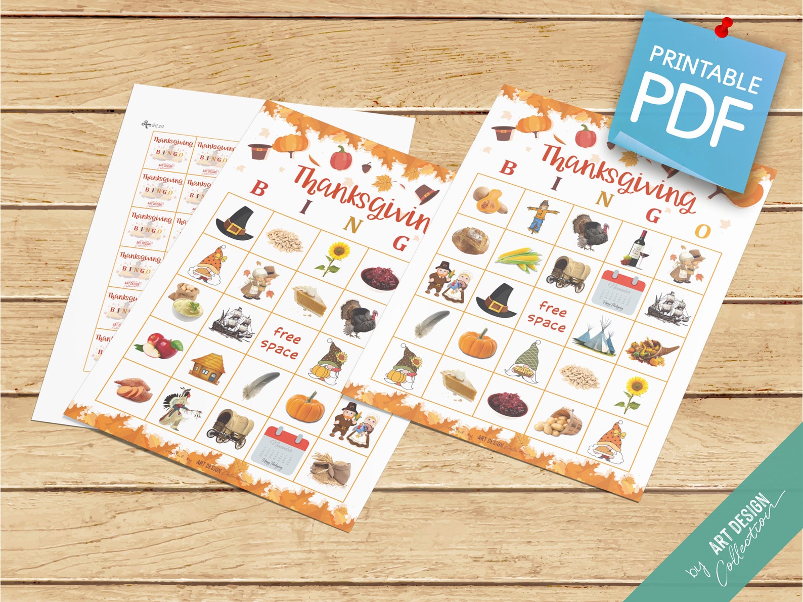 THANKSGIVING BINGO 30 Printable Cards Christmas Game | Etsy