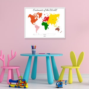 CONTINENTS of the WORLD POSTER • Montessori Poster • Montessori ...