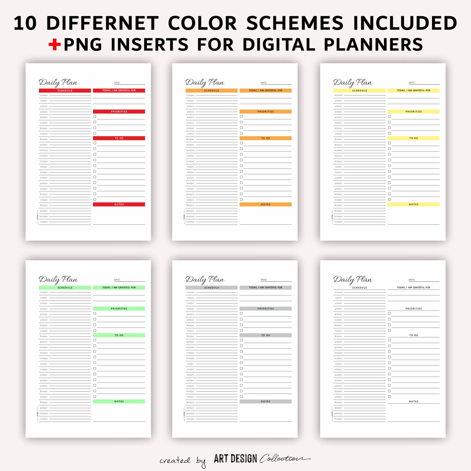 DAILY PLAN Digital Planner Planner Digital Download Budget - Etsy